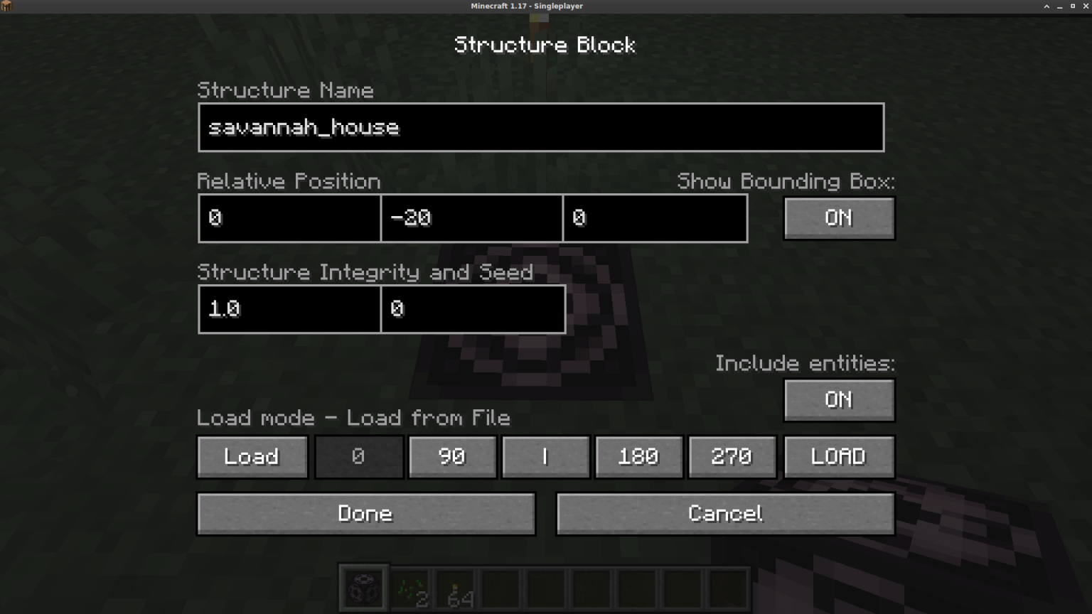 Importing a house into Minecraft using a structure block – LinuxTek Canada