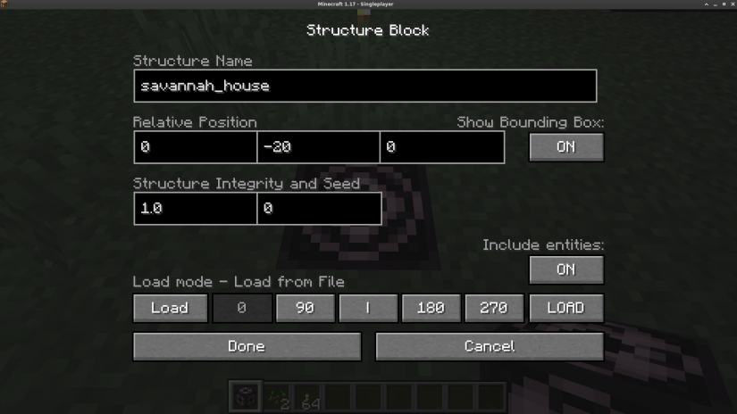 Importing a house into Minecraft using a structure block - LinuxTek Canada